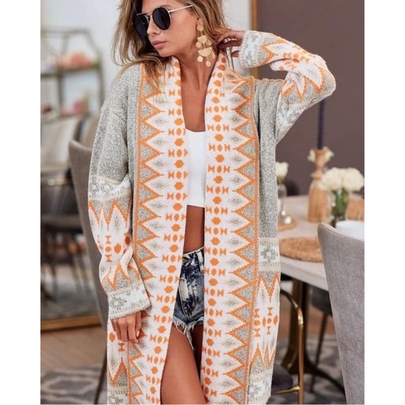 RWC | Sweaters | End Of 22 Sale Aztec Patterned Cardigan Ivory | Poshmark